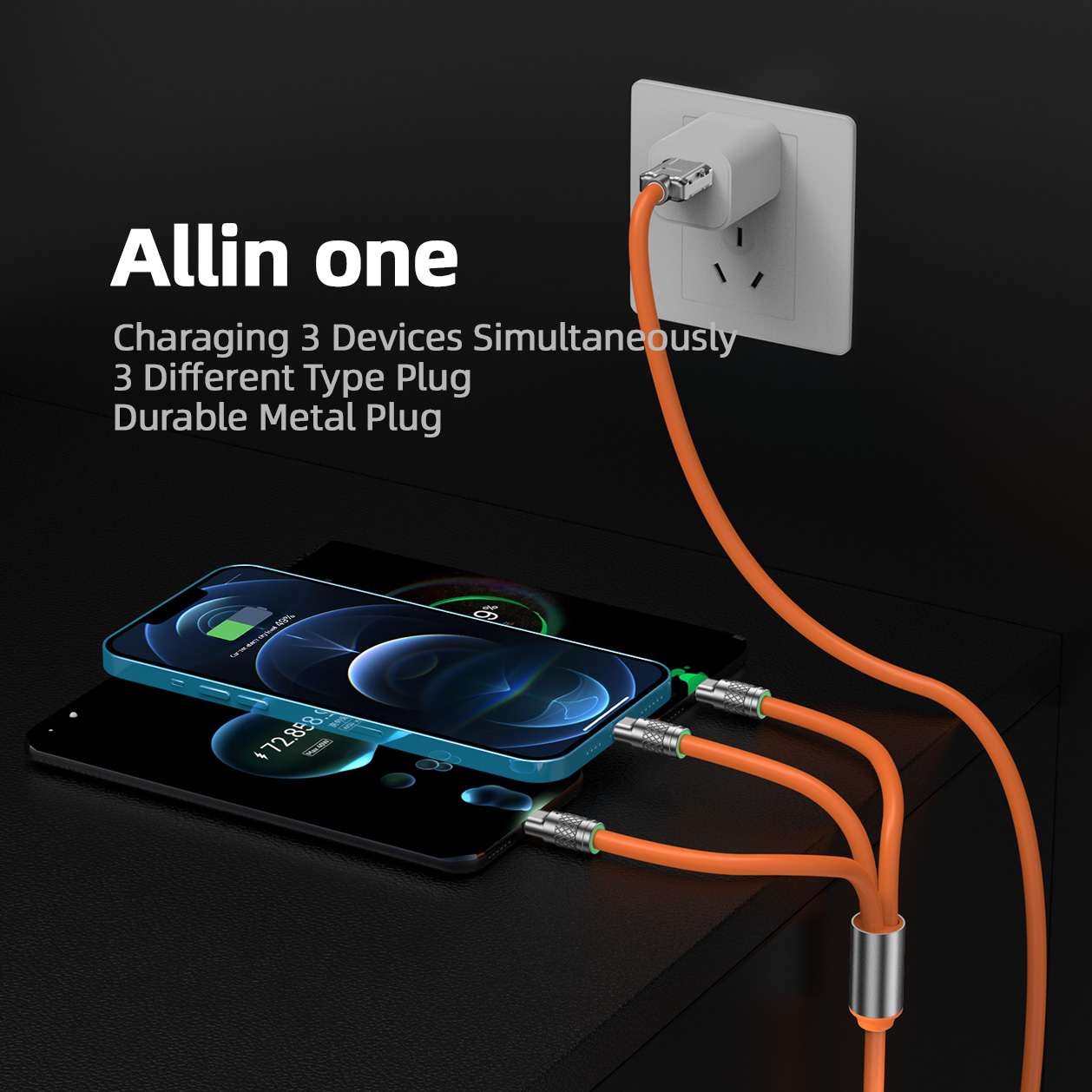 3-in-1 Multi Super Fast Charging Cable – OOZCC@ Official Flagship Store